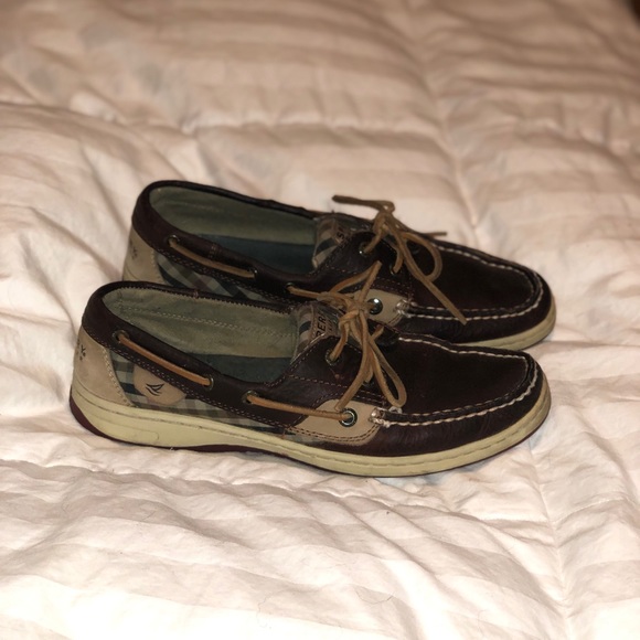 Sperry | Shoes | Leather Sperrys With Plaid | Poshmark